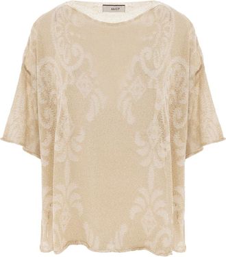 Akep Femme, Blouses et Chemises, Beige, Taille: 38 FR Blouses