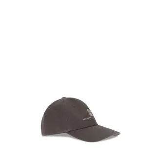 Brunello Cucinelli Mens Brown Cotton Cap (baseball Hat)