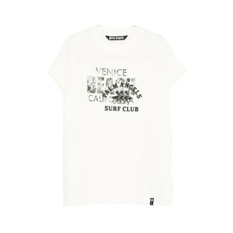 Palm Angels &Auml;rmelloses T-Shirt mit Grafikdruck - - Tops - Herren - Wei&szlig; - L