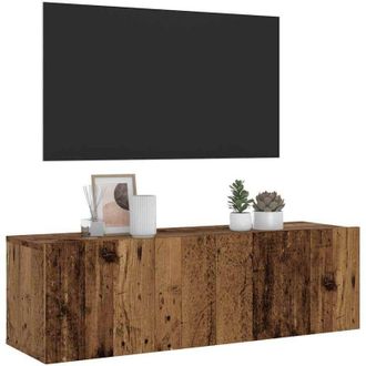 vidaXL Vidaxl - Meuble tv mural vieux bois 100x30x30 cm bois ding&eacute;nierie