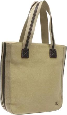 Burberry Pre-owned Toile sacs-main - Femme - Pre-owned - Beige - Taille: ONE Size