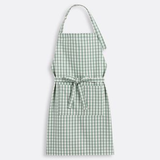 La Redoute Interieurs Tablier 30% Coton Recycl&eacute; Carreaux Tiss&eacute; Teint Soizic