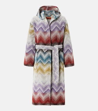 Missoni Bademantel Marea Zigzag aus Baumwollfrottee