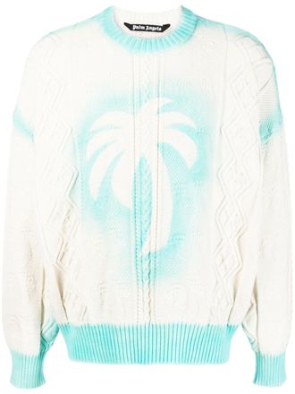 Palm Angels sweat &agrave; logo imprim&eacute; - Blanc
