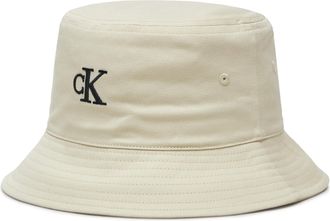 Calvin Klein Jeans Hut Calvin Klein Jeans Embroidered Monogram Bucket Hat LV04K5020G Wei&szlig;