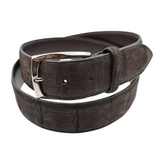 Paolo Vitale Homme, Accessoires, Brun, Taille: 105 CM Slebet Krokodilleb&aelig;lte