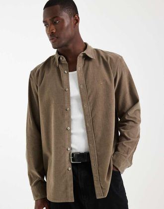 Levi's chemise boutonn&eacute;e authentique en beige fonc&eacute;-Vert