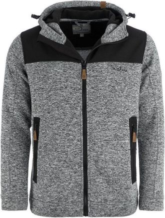 Blue Wave Strickfleecejacke Herren Jacke Fabio - Fleecejacke Strickjacke mit Softshell-Besatz