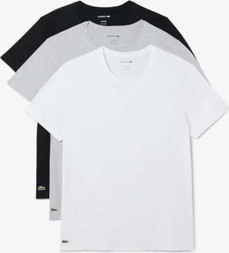 Lacoste 3Er-Pack Lounge-T-Shirts Mit Rundhalsausschnitt, Mehrfarbig