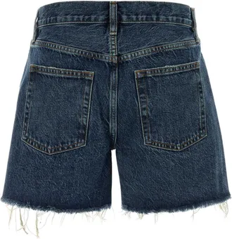 Frame Denim The Long Hang Short Denim Shorts - Blue