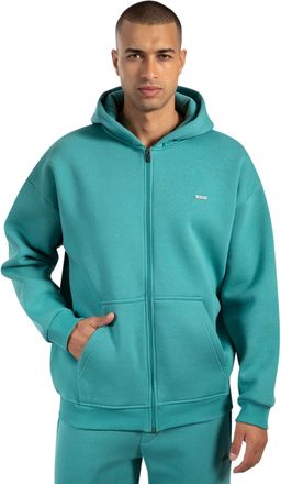 Smilodox Hoodie Herren Cedrik, Oversize Kapuzenpullover Langarm Hoody Sweatshirt mit Front-Zipper, K&auml;ngurutasche, graviertem Metallabel, weiches Material, idea