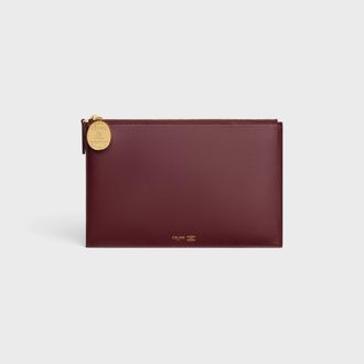Celine Womens Duo Pouch Syrah-Black Red Petite Maroquinerie