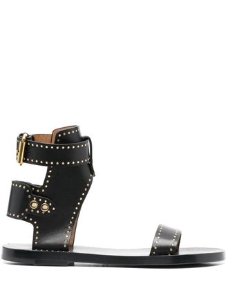 Isabel Marant Janders Sandalen mit Nieten - Schwarz