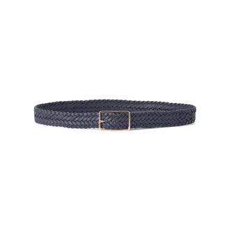 Abro Geflochtener Lederg&uuml;rtel - - Accessories - Damen - Blau - 90 CM