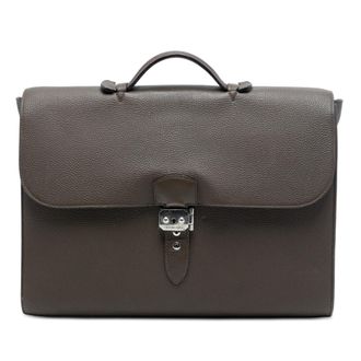 Herm&egrave;s Brown Togo Sac a Depeches 40