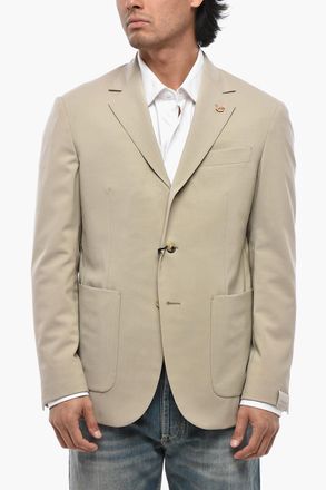 Corneliani CIRCLE ungef&uuml;tterter Blazer aus Wollmischung mit aufgesetzten Taschen Corneliani