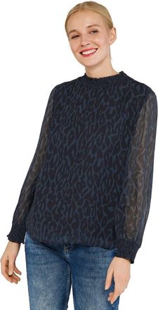 Street One Street One Damen A343800 Chiffonbluse, Deep Blue, 36 EU