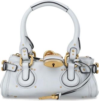 Chlo&eacute; Crossbody Bags - Chlo&eacute; Small Paddington Grained Leather Bag - Gr. unisize - in Wei&szlig; - f&uuml;r Damen