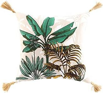 Douceur d'Intérieur Balinesia Kissen, Abnehmbarer Bezug, 40 x 40 cm, Baumwolle, Bedruckt