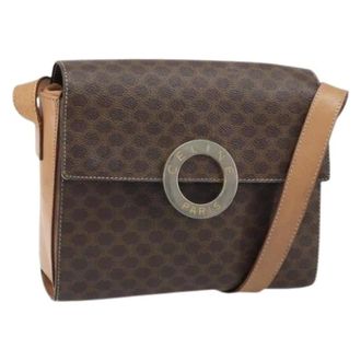 Celine Sac bandouli&egrave;re en toile Pre-owned - Femme - Pre-owned - Brun - Taille: ONE Size