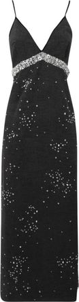 Des_Phemmes Kleid mit Kristallverzierungen und V-Ausschnitt - - Dresses - Damen - Grau - XS