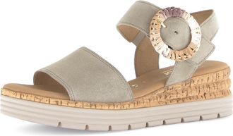 Gabor Damen Riemchensandalen, Frauen Sandalen,Sandaletten,Sommersandalen,bequem,flach,Sommerschuhe,Freizeitschuhe,Schilf,35.5 EU / 3 UK