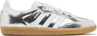 adidas Originals Adidas Samba OG Baskets pour femme en cuir craquelé Argenté métallisé Taille 40 EU