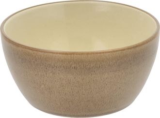 Bitz Schüssel, Schale, Müslischale, Snackschale aus Steingut, 12 cm im Durchmesser, Wood/Sand
