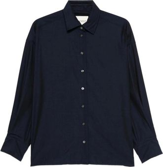 Closed Femme, Blouses et Chemises, Bleu, Taille: 36 FR Chemise Oversize en Coton
