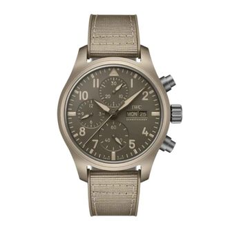 IWC Femme, Accessoires, Brun, Taille: ONE Size Montre dAviateur Chronographe 41 TOP GUN Mojave Desert