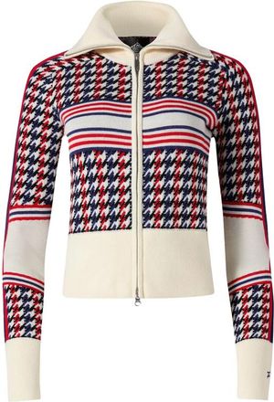Perfect Moment Merino Wool Houndstooth Cardigan