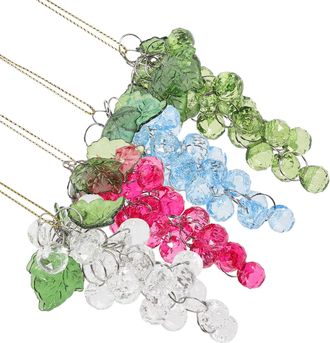 BESPORTBLE 4 St&uuml;ck Handgefertigte Acryl Traubenperlen Bunte Traubendeko zum Aufh&auml;ngen f&uuml;r Weihnachten und Wohnraumdeko