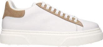 Eleventy Onze femmess Baskets Blanc/Marron Clair Cuir