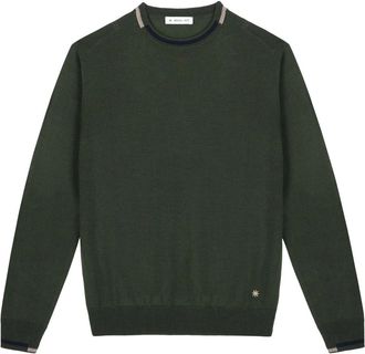 Manuel Ritz T-shirt en coton &agrave; maille fine - Homme - Pulls - Vert - Taille: 2XL