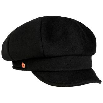 Mayser Casquette Gavroche Casquettes pour Femme Casquette Laine (M (57-58 cm) - Noir)