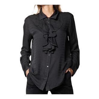Mason's Viskose- und Seidenhemdbluse - - Blouses & Shirts - Damen - Schwarzk - XS