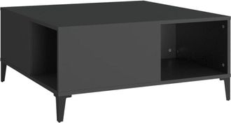 vidaXL Couchtisch Schwarz 80x80x36,5 cm Holzwerkstoff Vidaxl