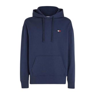 Tommy Jeans Blaue Baumwollkapuzenpullover mit Lockerer Passform - - Sweatshirts & Hoodies - Herren - Blau - M