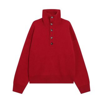 Ami Pullover mit hohem Kragen - - Knitwear - Herren - Rot - S