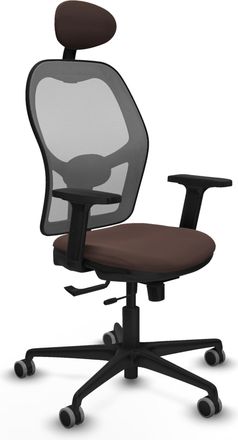 Piqueras y Crespo Chorquera Stuhl mit 2D-Armen, h&ouml;henverstellbarer Lendenwirbelst&uuml;tze und festem Kopfteil, ausgestattet mit Syncro/Traslack und injiziertem Schaumstoff,