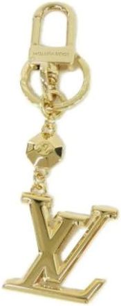 Louis Vuitton unisex, Pre-owned, Jaune, Taille: ONE Size Porte-cl&eacute;s en tissu Pre-owned