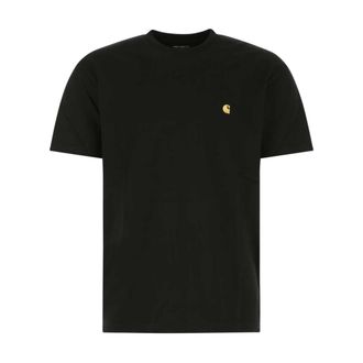 Carhartt Work in Progress Kurz&auml;rmeliges T-Shirt mit gesticktem Logo - - Tops - Herren - Schwarzk - S