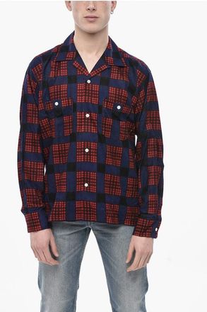 Needles Bicolour Checked Utility Overshirt size L