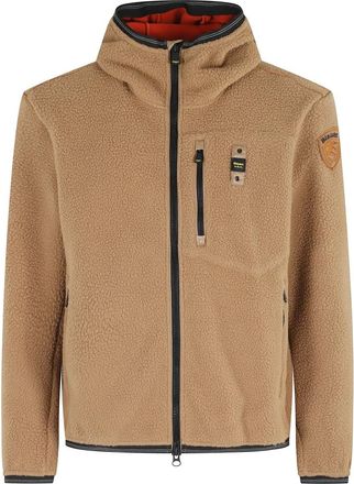 Blauer Homme, Vestes, Brun, Taille: XL Veste polaire tabac avec capuche