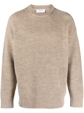 Marine Serre pull en laine &agrave; design nervur&eacute; - Tons neutres