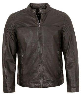 Jilani Lederjacke Jamie Jilani - Herren Lederjacke Lammnappa dunkelbraun