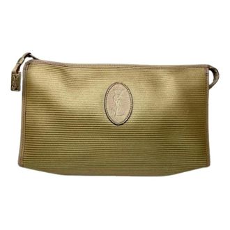 Saint Laurent Pochette en tissu vintage Pre-owned - Femme - Pre-owned - Beige - Taille: ONE Size