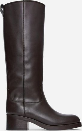 Arket Reitstiefel Aus Leder -Braun