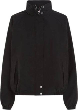 Tommy Hilfiger Femme, Vestes, Noir, Taille: 38 FR Veste R&eacute;gate Oversize Hydrofuge