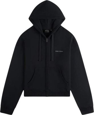 Daily Paper Clothing Homme, Sweatshirts et sweats &agrave; capuche, Noir, Taille: XS Boxy Zip Up Sweat &agrave; capuche